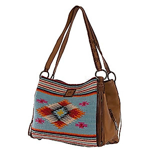 STS Ranchwear Saltillo Tote Light Blue/Orange/Pink One Size