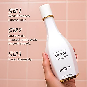 Cuvee Shampoo - 10 fl oz - Cleanses, Fortifies & Protects Hair - Includes Vitamin B & Panthenol - Champagne-Infused Formula with Resveratrol & Ceramides - Color Safe