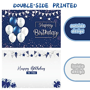 SULICRE Jumbo Birthday Card, 22 x 14 Inch Extra Large Greeting Card for Women Men Boss, Happy Birthday Giant Guest Book, Oversize Birthday Party Signs Decorations Supplies