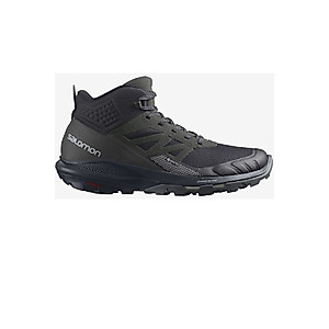 Salomon Men's OUTPULSE Mid Gore-Tex Hiking Boots for Men, Black/Ebony/Vanilla Ice, 11