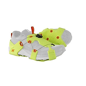Korkers Ice Runner Ice Cleats - Lightweight and Durable - 22 Replaceable Carbide Spikes - Green/Orange - Medium