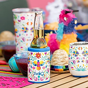 Swig Life Standard Can + Bottle Cooler, Stainless Steel, Dishwasher Safe, Triple Insulated Can Sleeve for Standard Size 12oz Cans or Bottles in Confetti Print