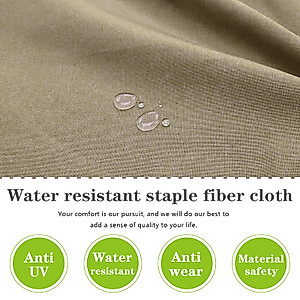 FKSLIFE 14Pieces Patio Cushion Covers Replacement,Outdoor Couch Cushions Covers Waterproof Furniture Cushion Covers Slipcovers Set with Zippers,Cover Only(Brown, 23.6×23.6×3.35 inches)