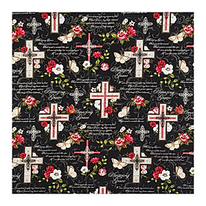 Amazing Grace Cotton Calico Fabric (1 Yard) – Printed Sewing Fabric by The Yard – Lightweight Precut Fabric for Sewing Clothes, Homeware, & Other Accessories – DIY Craft Fabric