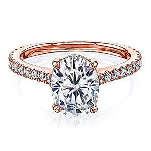Kobelli 2.1ct Oval Forever One Moissanite Drop Halo Ring - white-gold / 6.0