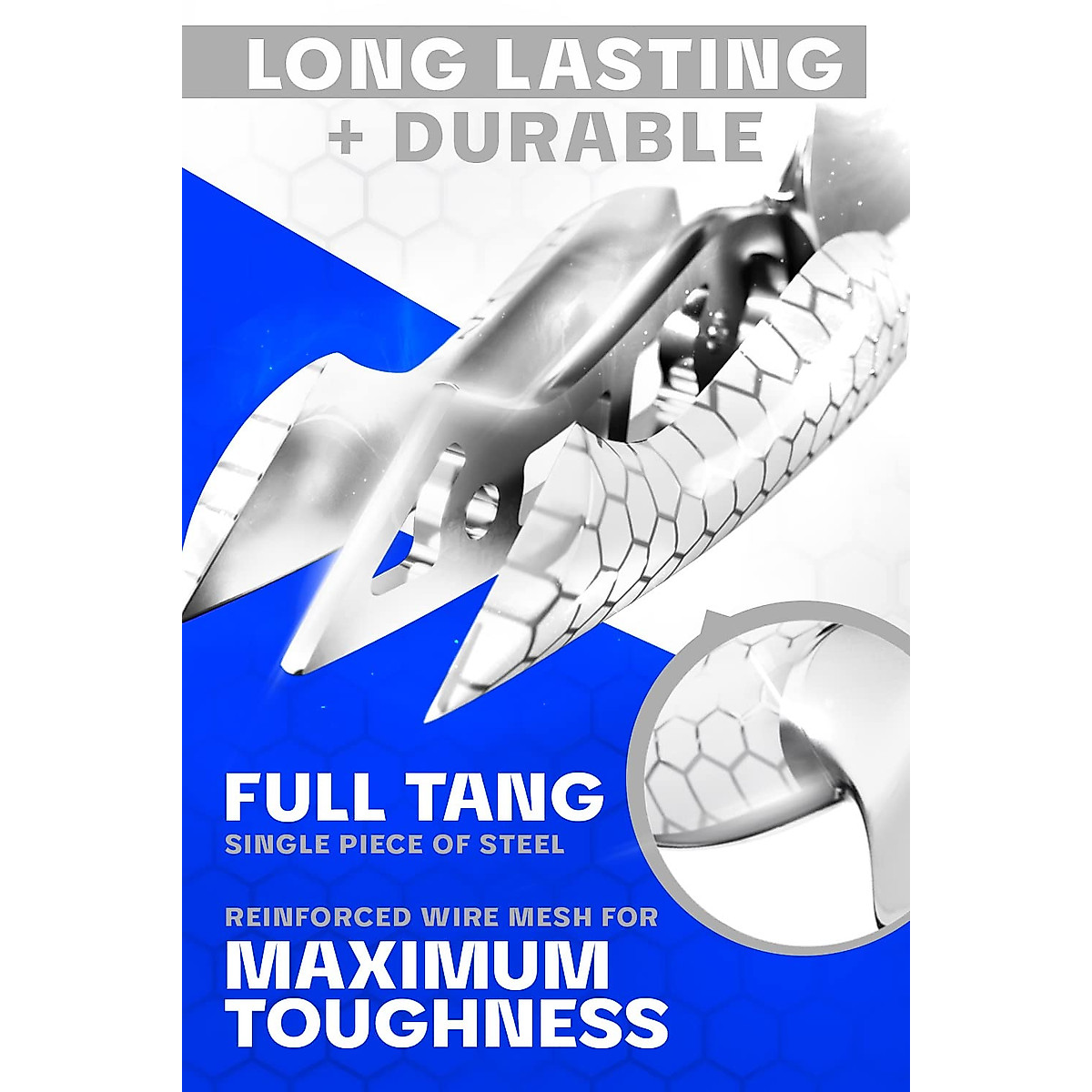 Dalstrong Cleaver & Chef Knife - 8"-Giftable'Crixus'-Frost Fire Series - High Chromium Steel-Frosted Sandblast Finish - White Handle - Leather Sheath - NSF Certified