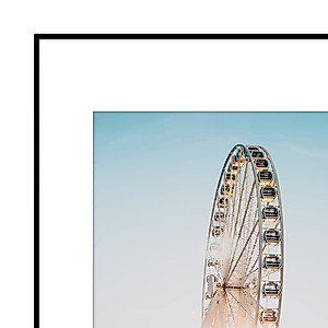 Americanflat Front Loading 11x14 Picture Frame with Shatter-Resistant Glass - Set of 3 - Use as 8x10 Frame with Mat - Metropolitan Collection - Photo Frame for Wall Display - Black