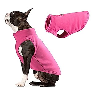 Dog Fleece Vest Jacket Pet Dogs Clothes Warm for Small Medium Large Dogs Pink L