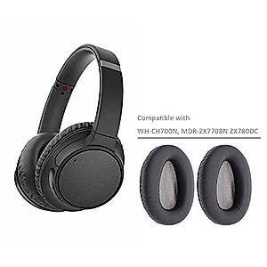 1 Pair Earpads Compatible with Sony WH-CH700N MDR-ZX770BN ZX780DC Headphones Replacement Ear Cushions Heaset Repair Parts Black