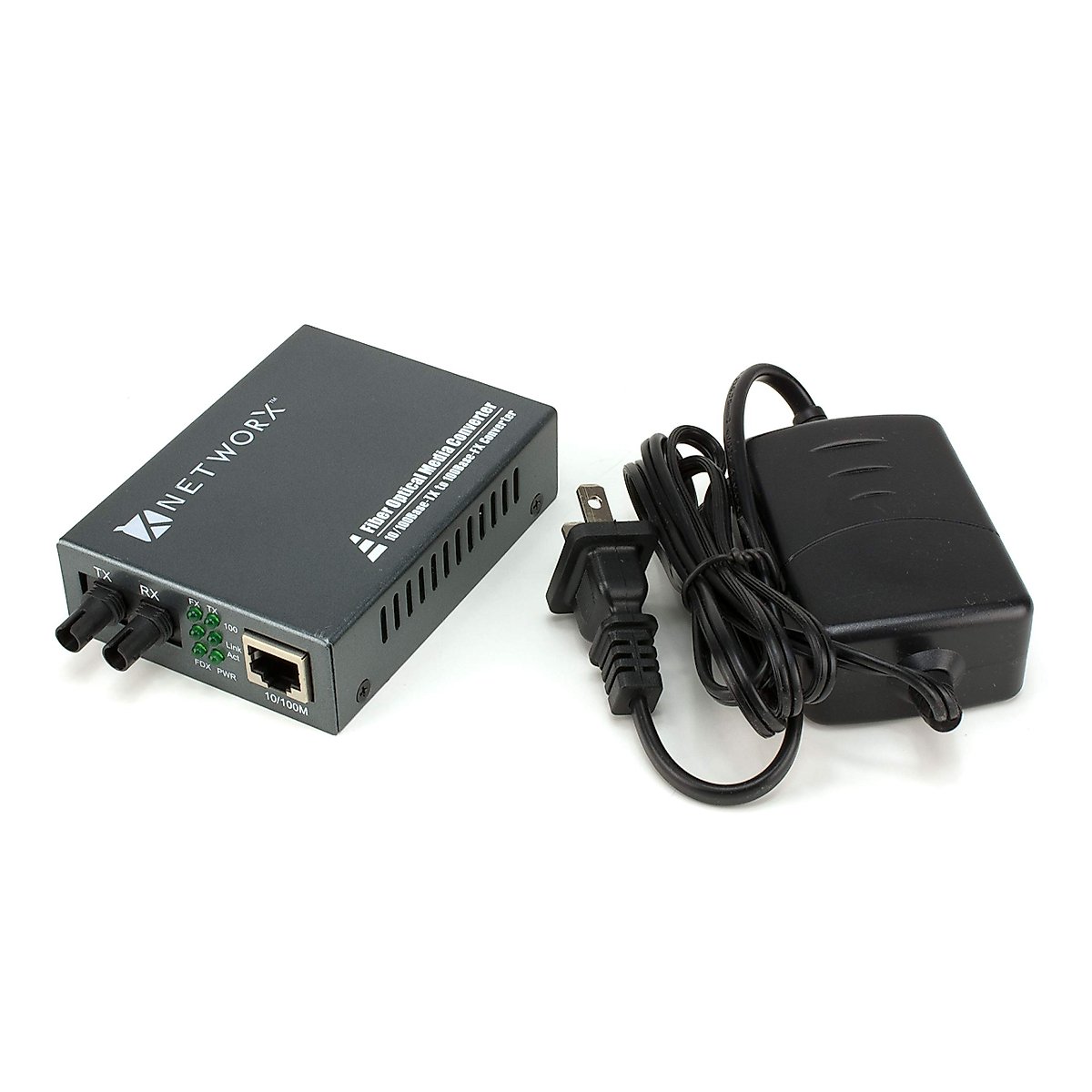 Networx® Fast Ethernet Fiber Media Converter - UTP to 100Base-FX - ST Multimode, 2km, ...