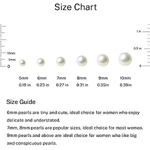 8mm Round Pendant Single Pearl Necklace Sterling Silver Freshwater Cultured Pearl Necklace for Women