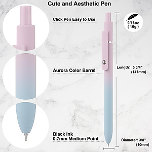 LINFANC Gel Pens 5pcs Cute Pens Medium Point 0.7mm Pen Black Ink Pens for Journaling Aesthetic Pens Gel Pens School Supplies Black Pens Gel Ink Pen Office Supplies