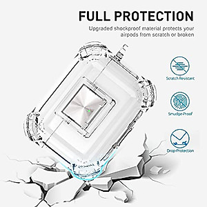 Valkit Compatible Airpods Pro 2 Case 2023/2022 Clear with Lock, Soft TPU AirPod Pro 2nd/1st Generation Case Shockproof Protective Cover with Lanyard & Keychain for Airpods Pro 2nd/1st Gen