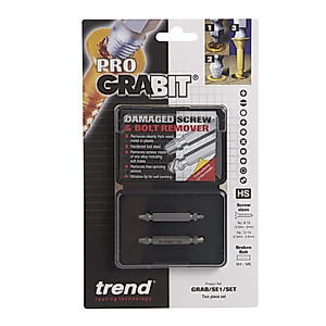 Trend Advanced Damaged Screw Remover Set, Pack of 2, Sizes No.2 & No.3, High Speed Steel Bits, GRAB/SE1/SET