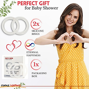 PETIT BEBE Eternal Silver Cups Compatible Silicone Rings (X-Large), Nipple Shield Protection for Breastfeeding Newborns, Soothe and Protect Sore Nipples, Newborn Essentials Must Haves