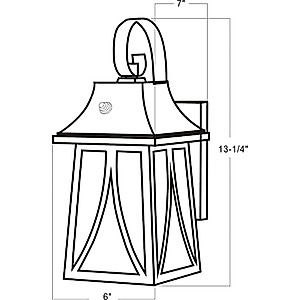CLOUDY BAY 120V Outdoor Wall Lantern with Dusk to Dawn Photocell,Exterior Porch Light,House Wall Light,Includes LED Filament Bulb,Oil Rubbed Bronze