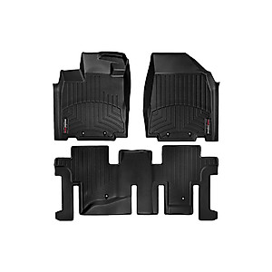 WeatherTech Custom Fit FloorLiners for Pathfinder, JX, QX60-1st & 2nd Row (44445-1-2), Black