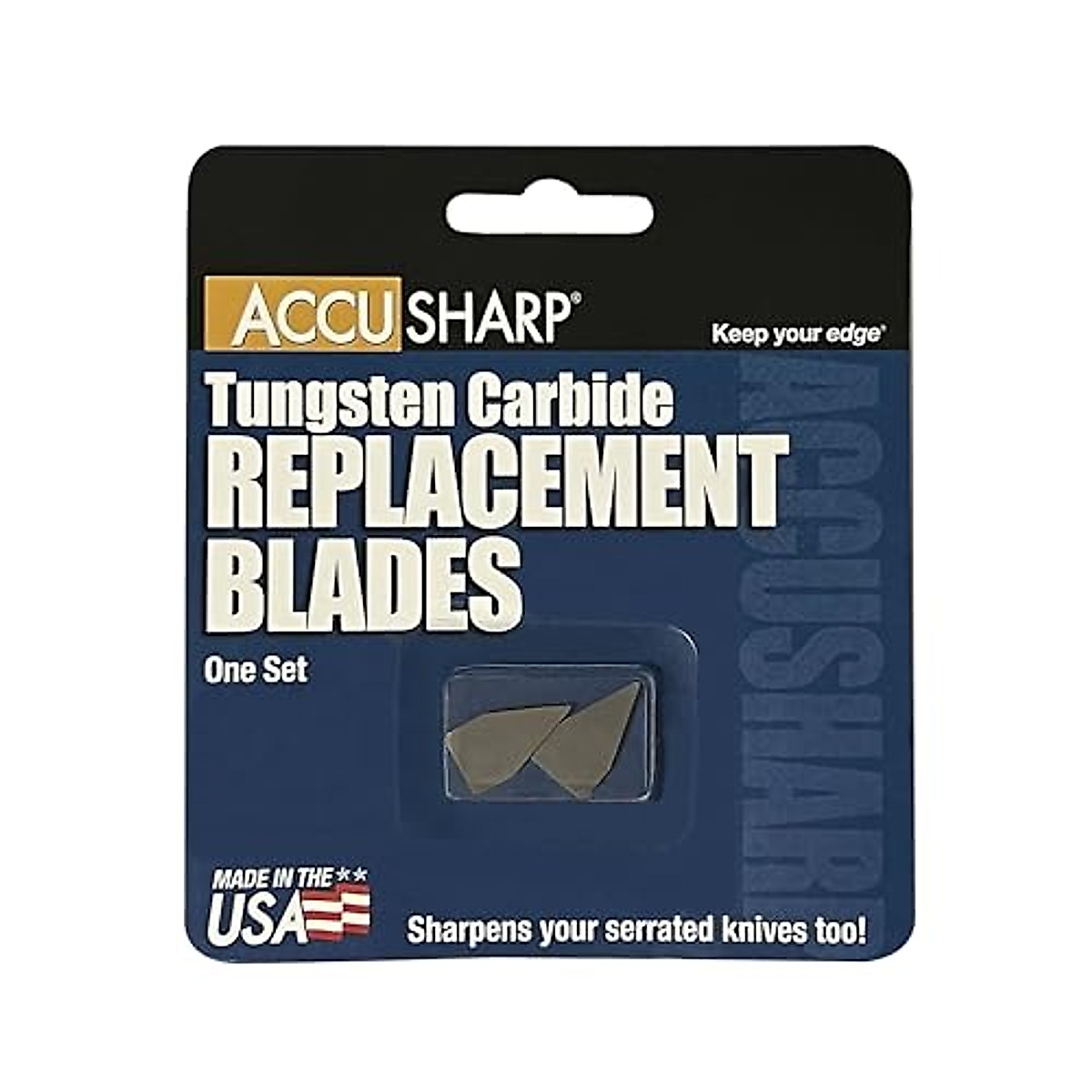 AccuSharp 003 Knife Sharpener Replacement Blades - High-Grade Industrial Tungsten Carbide Sharpener Blades - 2 Reversible Blades - 1 Pack
