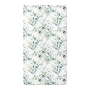 Crib Sheets for Girl - 100% Cotton Fitted Crib Sheet Set - Perfect for Baby Girls - Fits Standard Toddler Mattress (Greenery)