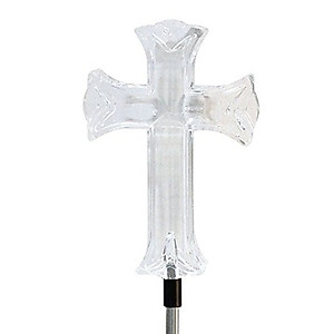 Solar LED Cross Light , Solar Powered Garden Decor Stake Yard LED Outdoor Landscape Light