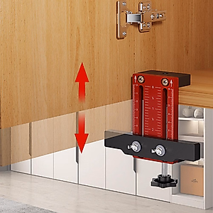 Adjustable Cabinet Door Installation Positioner,Aluminum Alloy Cabinet Hardware Jig,Versatile Hardware Jig High Protective Woodworking Tool for Effortless Alignment,Cabinet Door Mount Locator