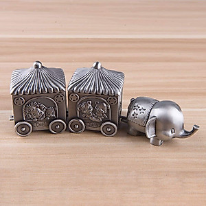 Feyarl First Curl and Tooth Elephant Keepsake Box Teeth Fairy Organizer Containter Tins Box for Christmas Kids Shower Newborn Birthday Gift