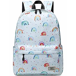 mygreen Kids' 16" Backpack for Elementary School, Rainbow Green