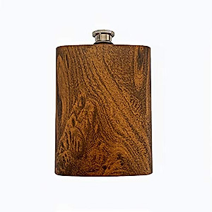 SoBoho 8oz Stainless Steel Maple Flask - Box Includes Flask, Funnel, and Shot Glasses - Perfect for Groomsmen Gifts, Groomsmen Proposal Box, Best Man Gifts for Wedding - Groomsmen Flask Set