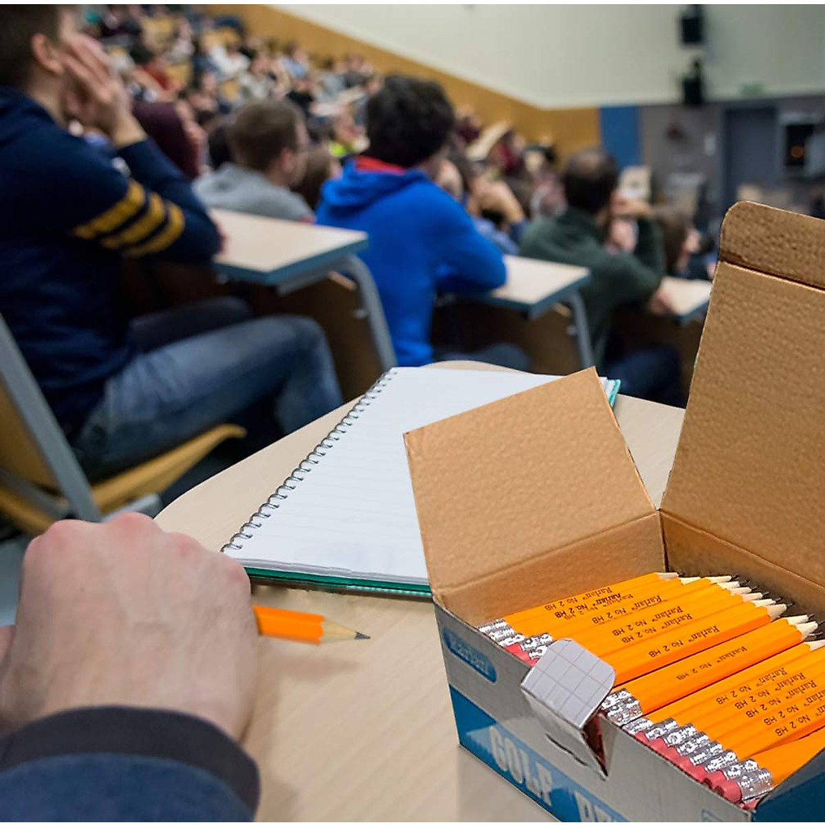 Rarlan Golf Pencils with Erasers, 2 HB, Pre-Sharpened, 200 Count Bulk Pack