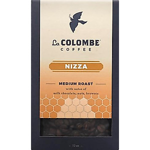 La Colombe Nizza Medium Roast Whole Bean Coffee - 12 Ounce, 4 Pack - Notes of Milk Chocolate, Nuts & Browniewith a Honey-Sweet Roasted Nuttiness