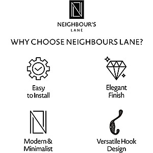 Neighbours Lane 20 Pack Decorative Dual Coat Hook - Great for Wall Mounted Hook Rack, Coat Hanger, Great for Coats, Bags, Towels, Hats, Oil Rubbed Bronze Medium