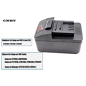 PowerWings CTB8185 Battery, 18V 4Ah 4000mAh Power Tool Battery Replace for Snap on CTB8185 CT7850 CTR7850H CTL7850 CTB7185 CTB8187 li-ion Battery (NOT fit for Nicad Battery)