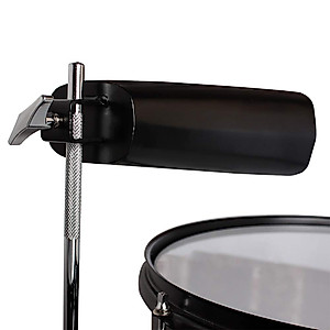 Lykos Percussion 13" & 14" Timbales Drum Set with Stand and Cowbell… (Black)