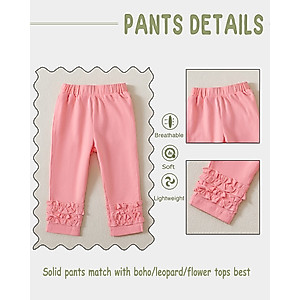 18 Months Girl Clothes Toddler Baby Girl Outfits Floral Shirt Top Pink Pants Fall Winter Little Girl Clothes 2T Outfit for Girl 18-24 Months