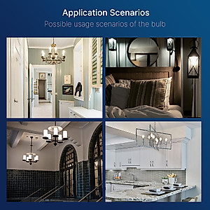 FLSNT 5000K Daylight Dimmable LED Candelabra Bulbs, 60W Equivalent, B11 E26 Base LED Chandelier Light Bulbs, 550LM, 12 Pack