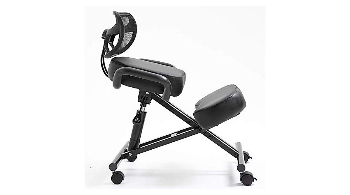 Ergonomic Kneeling Chair with Back Support & Height Adjustment
