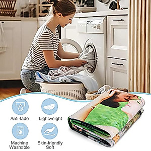 TURMTF Custom Blanket for Family Mom Dad Daughter Son, Personalized Custom Blanket with Photos for Family, Birthday Wedding Christmas Couples Wife Husband Boyfriend Grilfriend Gifts(9 Photo)