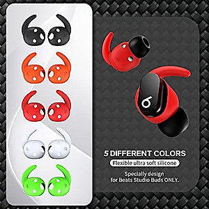[5Pairs] Ear Hooks for Beats Studio Buds, Anti-Slip Ear Hooks Accessories Compatible with Beats Studio Buds 2021 Silicone Ear Hook Replacement Accessories [NOT Fit in Case]