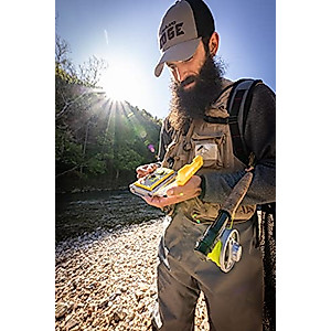 Plano Edge Micro Fly Storage Box, Gray and Yellow, Waterproof and Rust-Resistant Customizable Fishing Tackle Organization