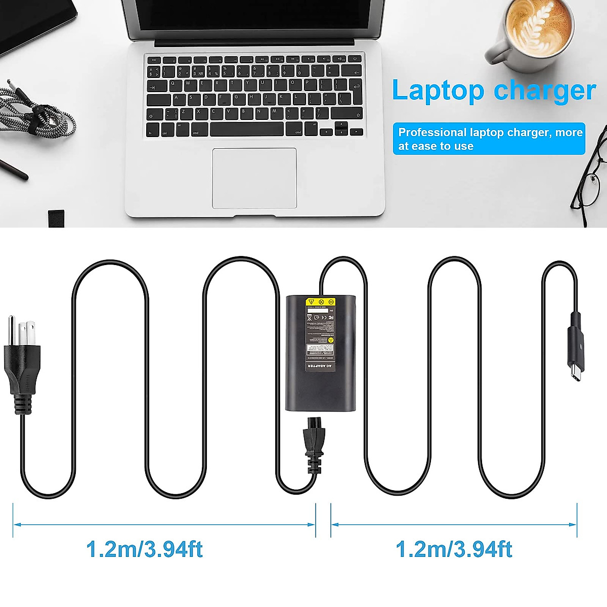 65W 45W Laptop Charger USB C for Dell USB C Charger, Dell XPS 12, XPS 13, Latitude 3540 5420 5430 5440 5450 5520 5530 5540 5550 7400 7410 7420 7430 7440