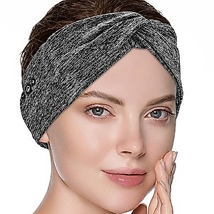 ASIILOVI Headband Headphones 2023 Version Bluetooth Headband for Women Knotted Headband with Ultra-Thin HD Speakers & Mic, Perfect for Yoga Running Workout Travel Sports Unique Gifts