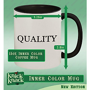 Knick Knack Gifts got douchebag? - 11oz Ceramic Colored Handle and Inside Coffee Mug Cup, Black