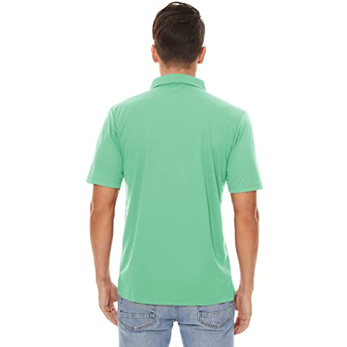 MAGCOMSEN Polo Shirts for Men T Shirts Summer Shirts Casual Collared T-Shirts Golf Shirts Fishing Shirts Tactical Polo Shirt Pique Jersey Athletic Running Shirts Golf Polos Mint Green