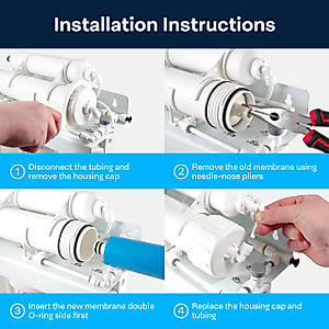 SpiroPure RO Membrane Filter Replacement, 75 GPD Reverse Osmosis Membrane Cartridge SP-RO-075R (1 Pack)