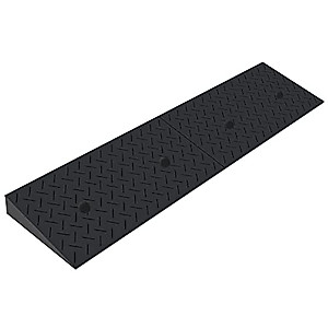 Threshold Ramp, Threshold Wheelchair Ramp Heavy Duty Threshold Curb Ramp for Wheelchair, 1in/ 2in/ 3in/ 4in Rise Garage Scooters Driveway Ramps, Solid Rubber Entry Transition Ramp (Size : 8cm/3in RIS
