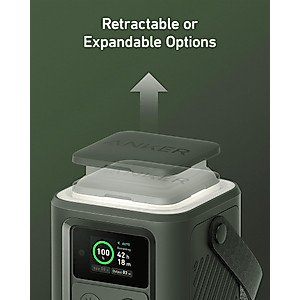 Anker Power Bank Power Station 60,000mAh,Portable Outdoor Generator 87W with Smart Digital Display, Retractable Auto Lighting and SOS Mode, Home Backup(PowerCore Reserve 192Wh) for Travel, Camping