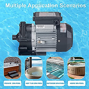 LINGXIAO WE10 SPA Circulation Pump, Hot Tub Circulation Pump, LX Pump Motor 115V, 0.25HP, 3/4" Port Compatible with OEM E5/E10 - Model: WE10(115V)