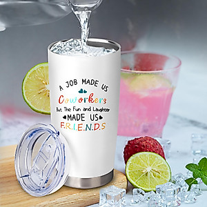 Niduilef Coworker Gifts for Best Friend,- Stainless Steel 20oz Tumbler for Friends- Christmas Birthday Office Appreciation Thank You Gift for Coworkers