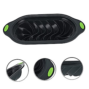 Angoily 1pc Threaded Toast Silicone Gummy Molds Silicone Bread Loaf Pan Round Silicone Molds Pastry Baking Loaf Bread French Bread Silicone Bread Nonstick Baking Tool Kitchen Gadget