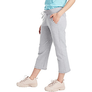 Hanes Womens French Terry Capri Athletic-sweatpants, Light Steel, Small US